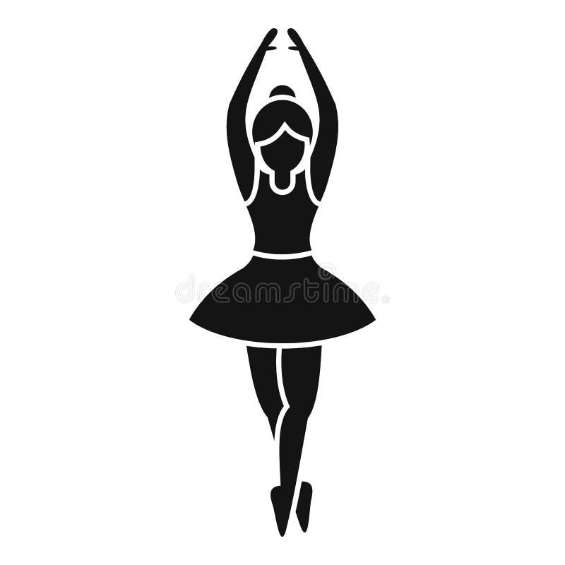 Ballerina Training Icon Simple Vector. Ballet Dance Girl Stock Vector ...
