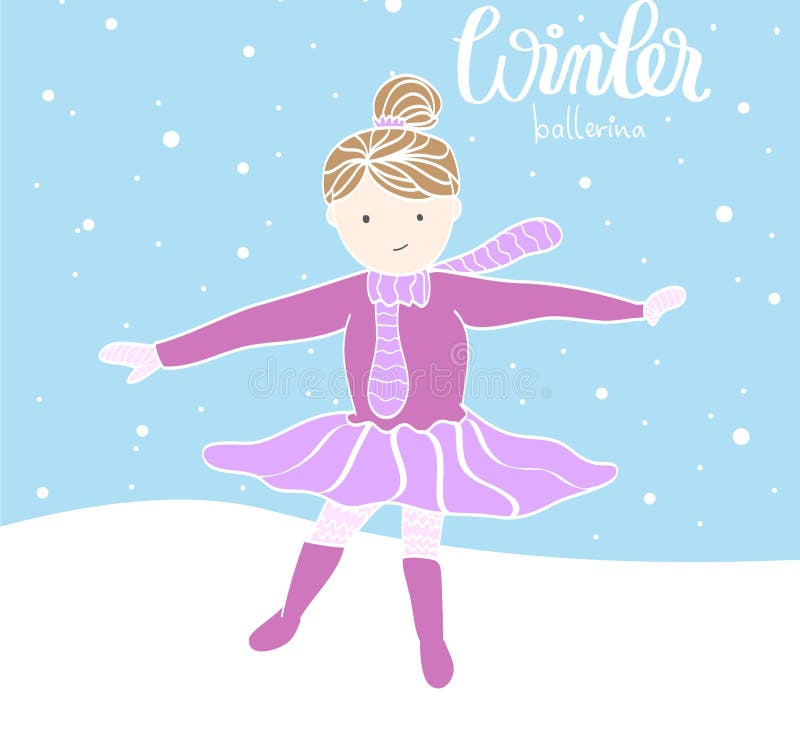 Ballerina-Winter-feenhaftes Tanzen Im Schnee Stock Abbildung ...