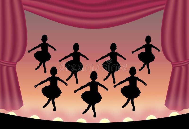 Ballet Curtsy 3 stock illustration. Illustration of fame - 4610087