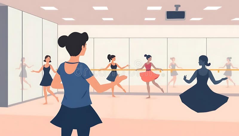 AI-Generated Ballet Class stock illustration. Illustration of lesson ...