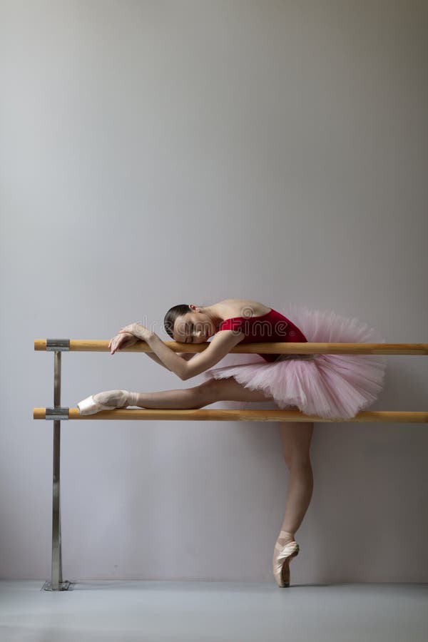 Beuatiful Ballerina Training in the Class Stock Image - Image of color ...