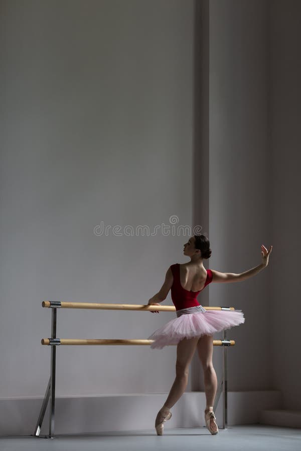 Beautiful Ballerina Training in the Class Stock Image - Image of dancer ...