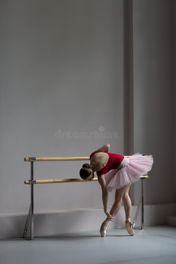 Beautiful Ballerina Training in the Class Stock Image - Image of girl ...