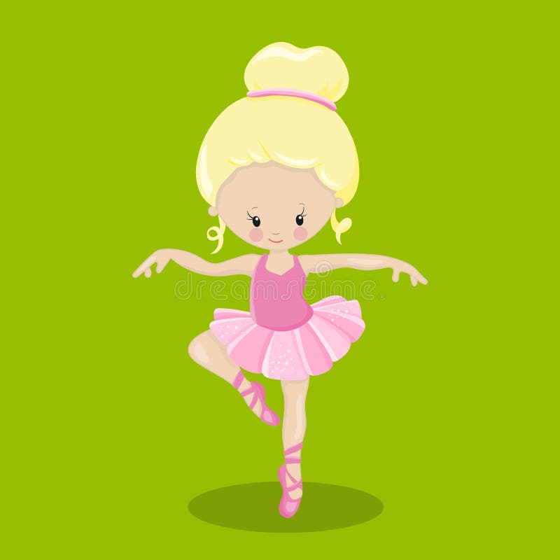Ballet Class Girl Blond Hands Up 10 Stock Vector - Illustration of ...