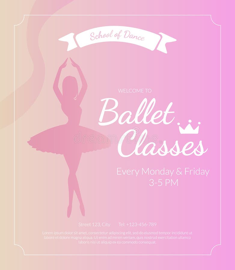 Ballet Studio Card Template, Ballet Classes, Choreography School for ...