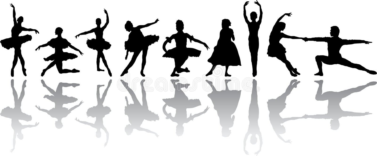 3 Women Dancing Clip Art stock illustration. Illustration of graphics ...