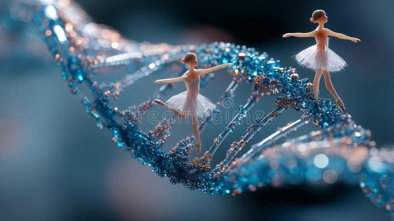 Ballet Dance with DNA Genetics Elegance Performance Stock Image - Image ...