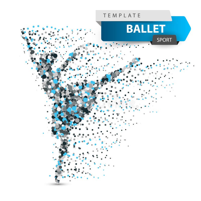 Ballet, Dance, Girl - Dot Illustration. Stock Vector - Illustration of ...