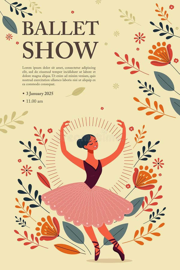 Ballet Dance Show Poster Vector Illustration Stock Vector ...