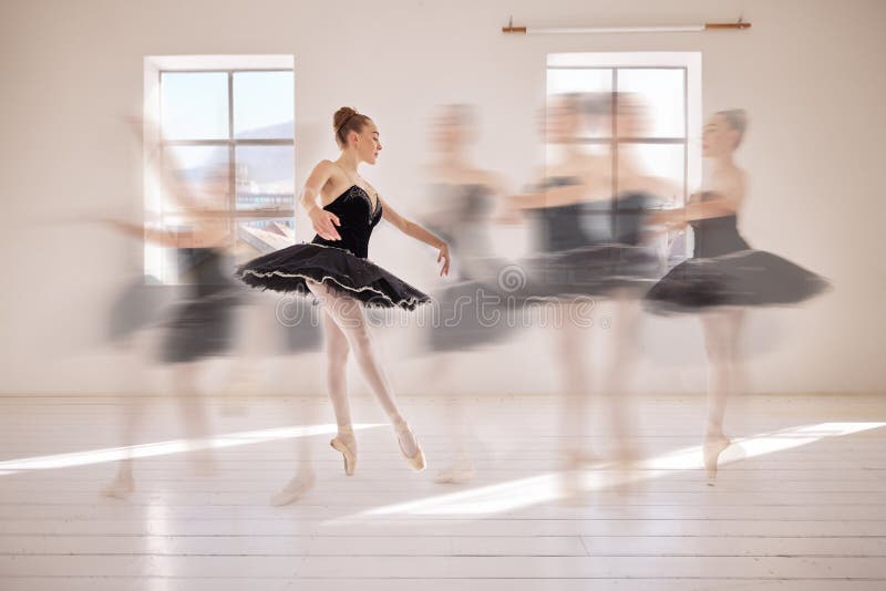 Ballet, Dance Student and Movement of Dancing Woman in Practice ...