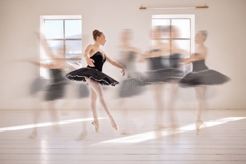Ballet, Dance Student and Movement of Dancing Woman in Practice ...