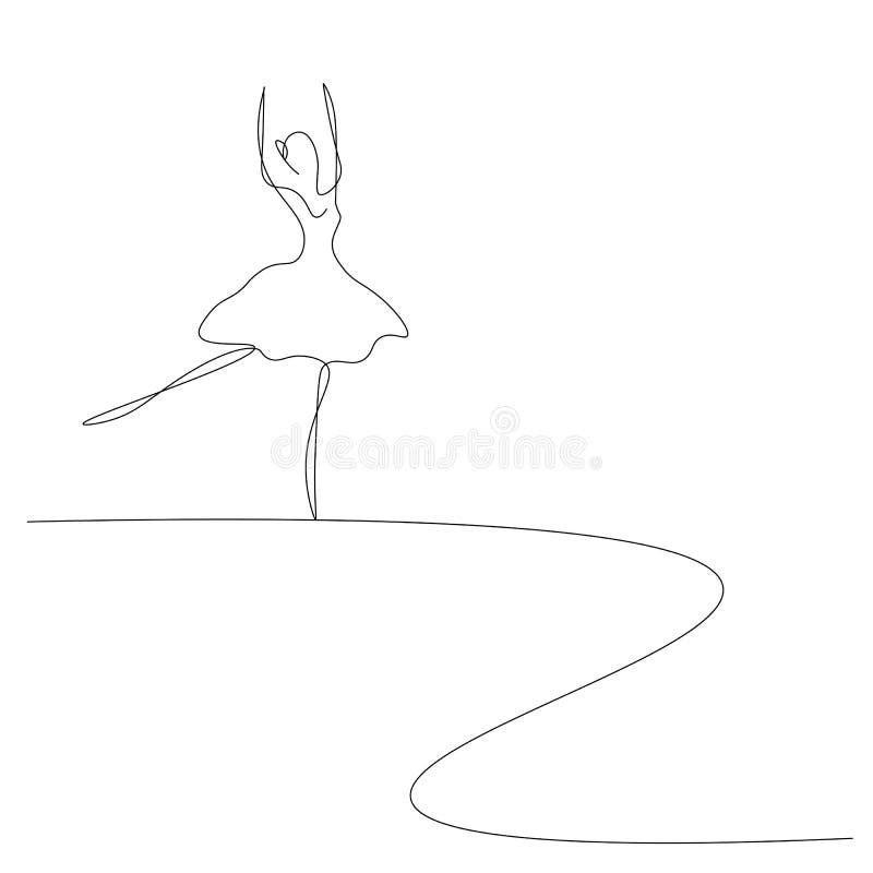 Ballet Dancer Continuous Line Drawing Vector Illustration Stock Vector ...
