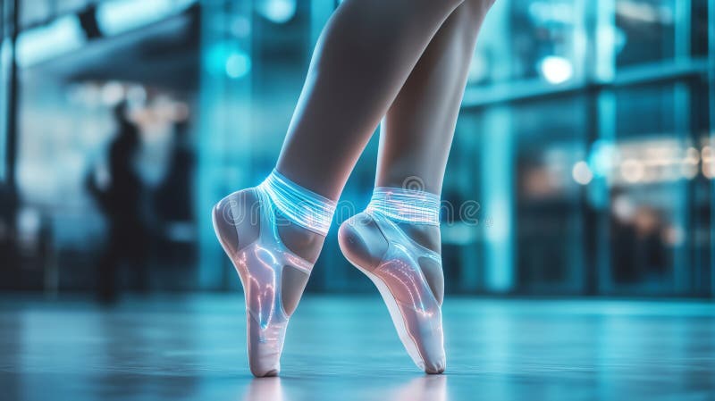 A Ballet Dancer En Pointe Highlighting the Intricate Movements and ...