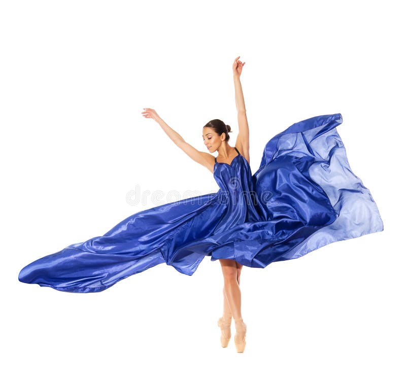 Ballerina, Flying a Cloth with Tissue Stock Photo - Image of flying ...