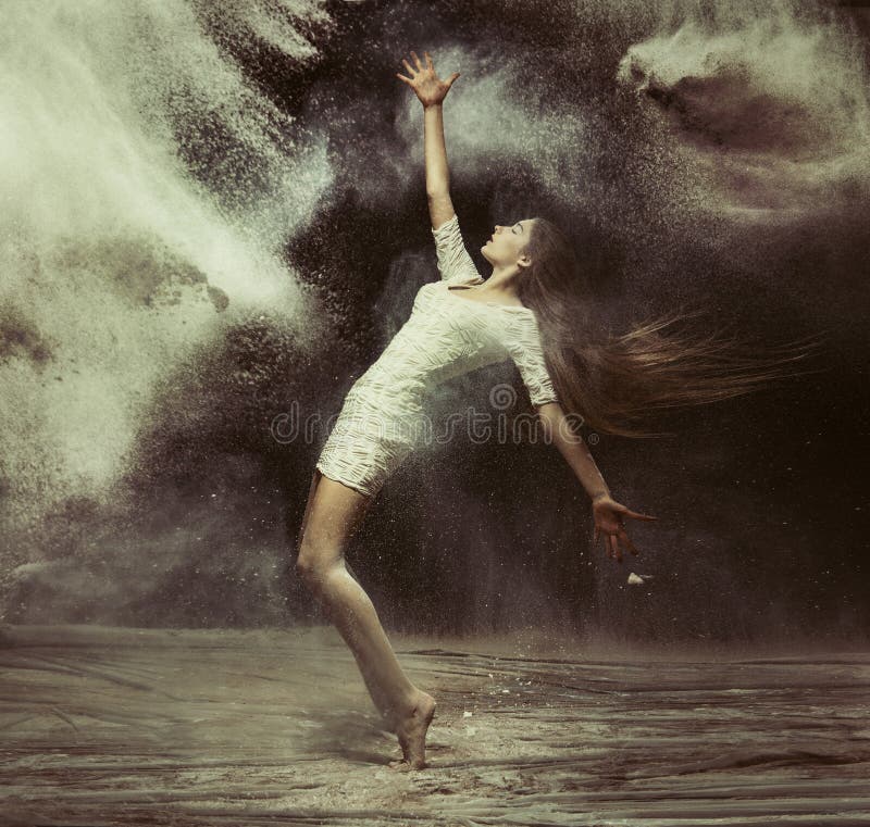 Ballet Dancer in the Magic Dust Figure Stock Image - Image of brunette ...