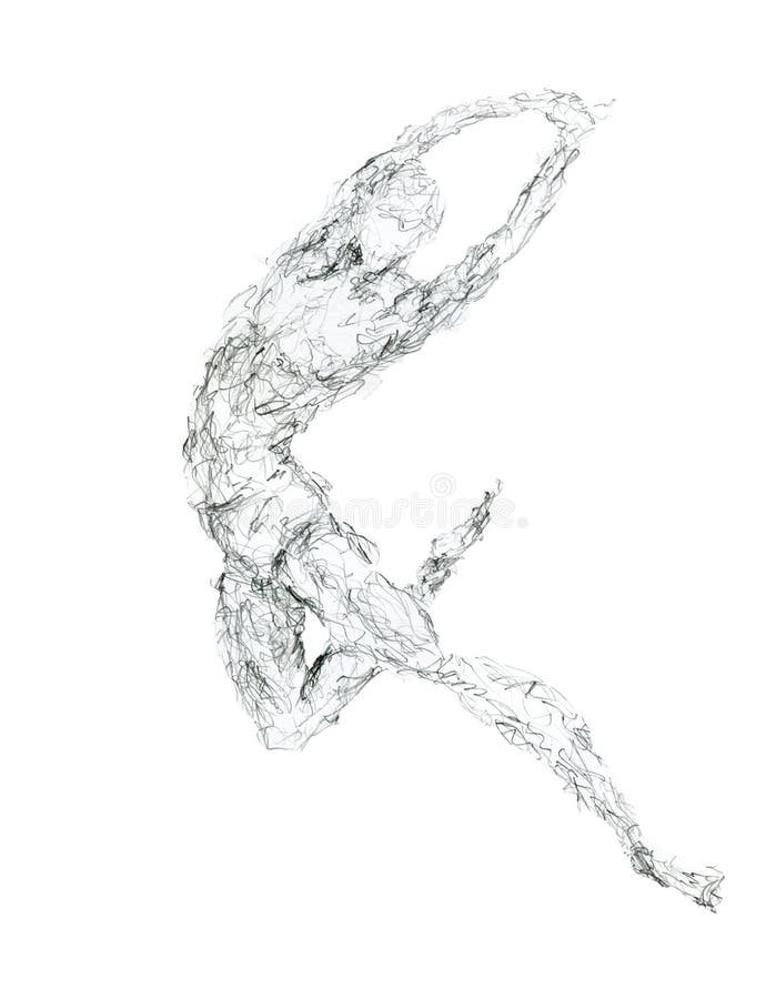 A Ballet Dancer in Motion. a Sketch Silhouette Stock Photo - Image of ...
