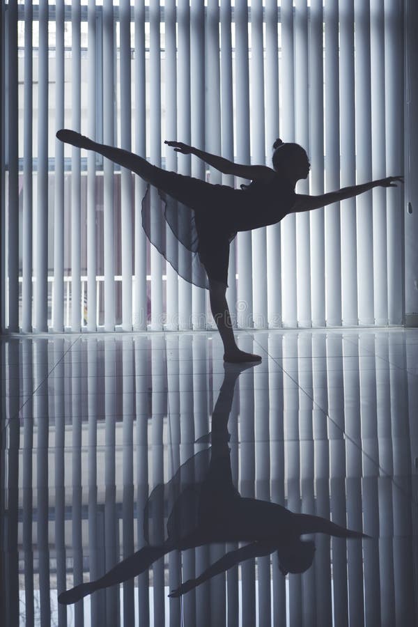 Ballet Dancer Performing Dances Near the Window Stock Photo - Image of ...