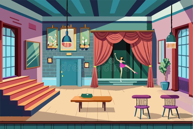 A Ballet Dancer Performs Gracefully in a Beautifully Designed Studio ...