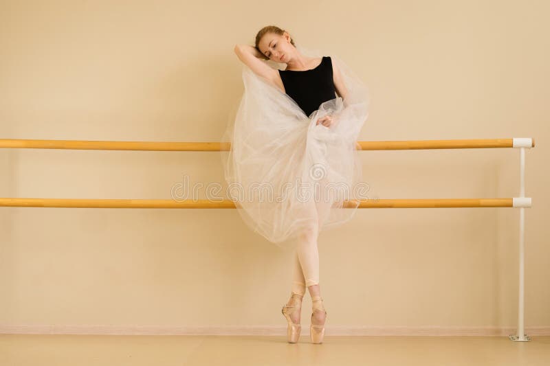 Ballet Dancer Poses Gracefully in a Dance Studio Stock Image - Image of ...