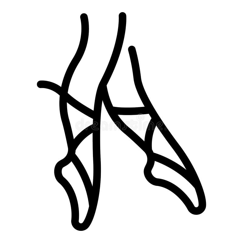 Ballet Shoes Icon Outline Stock Illustrations – 427 Ballet Shoes Icon ...
