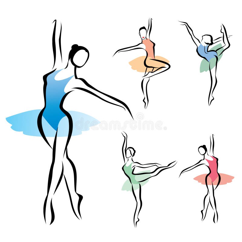 Ballet dancer silhouette stock vector. Illustration of point - 35275372