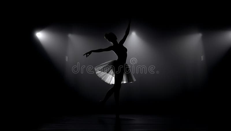 Ballet Dancer in Spotlight, Stage Performance, Stock Photo, Generative ...