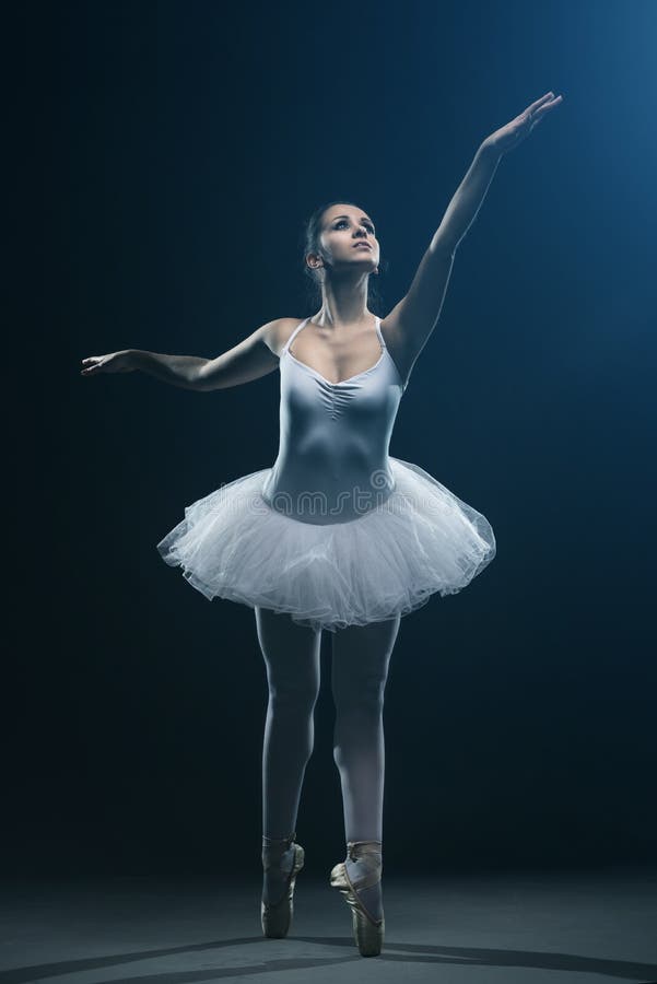 Mystic Pictures, Ballet Dancer Stands on the Cliff Edge Stock Photo ...