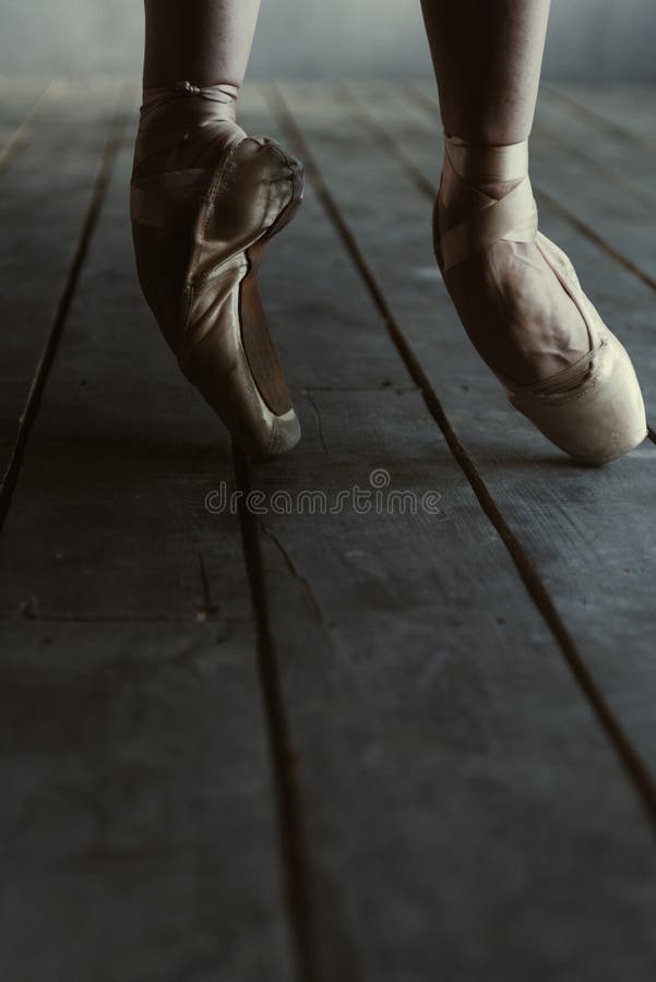 Ballet Dancer Standing on the Tiptoes and Stretching Stock Photo ...