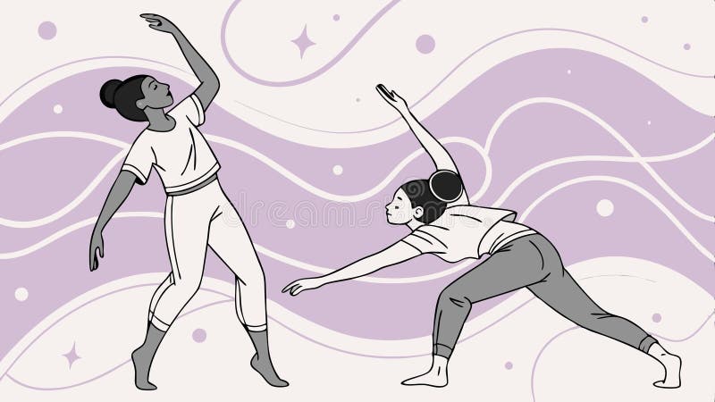 Ballet Dancers Performing Graceful Dance Choreography Vector Design Generative AI Stock ...