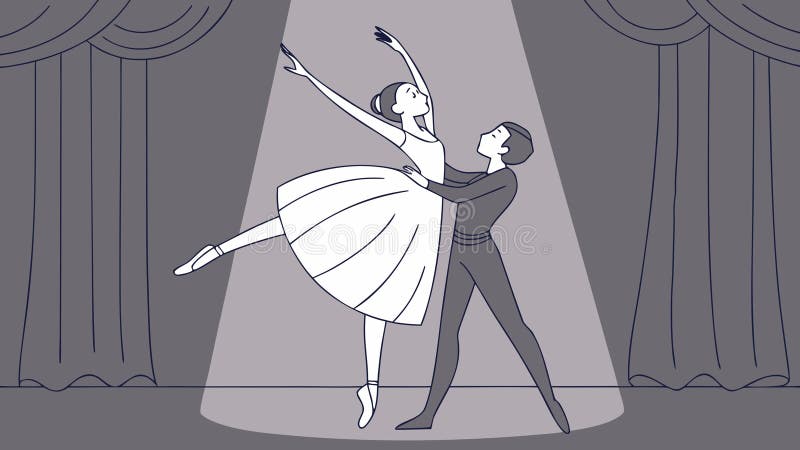 Ballet Dancers Performing a Graceful Lift, Vector Design Generative AI ...