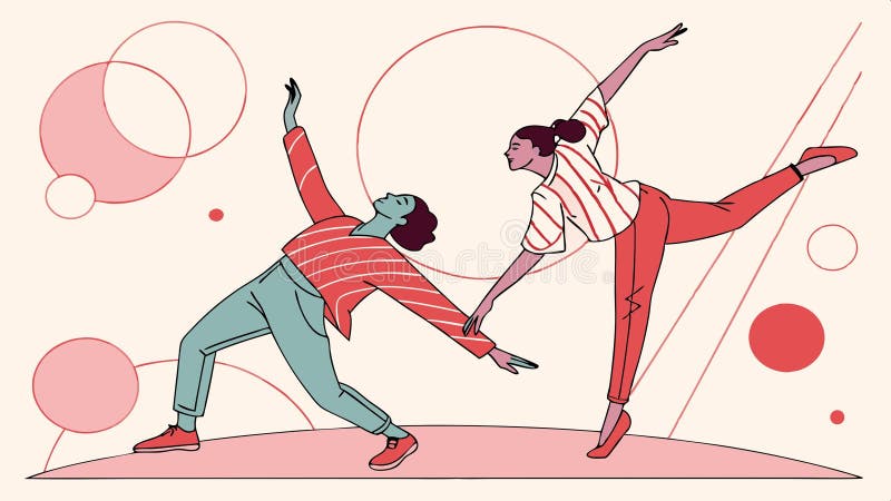 Ballet Dancers in Pose, Performance Art and Graceful Movement Vector ...
