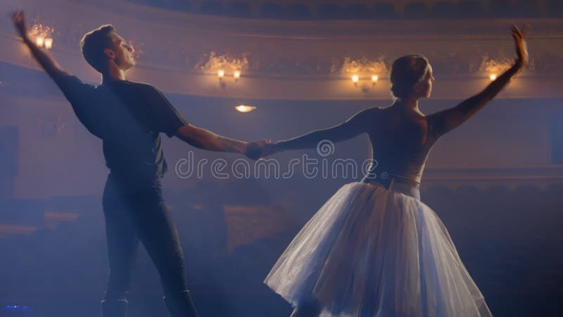 Ballet Dancers Practice and Rehearse Choreography Stock Photo - Image ...