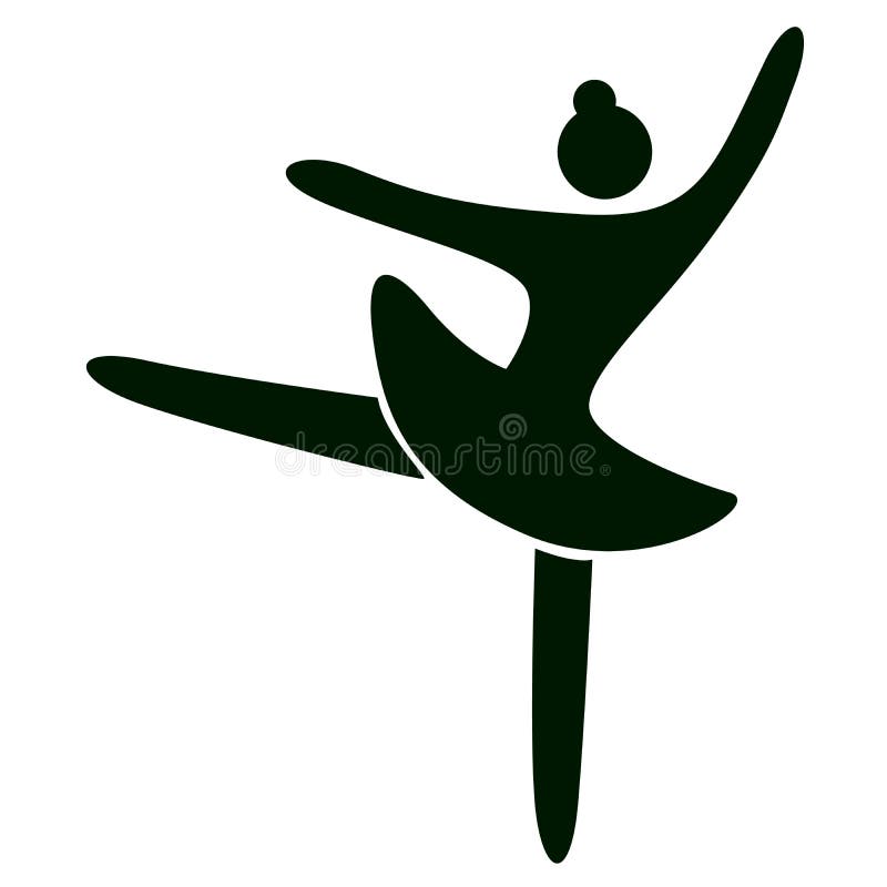 Ballet dansend pictogram vector illustratie. Illustration of kunstwerk ...