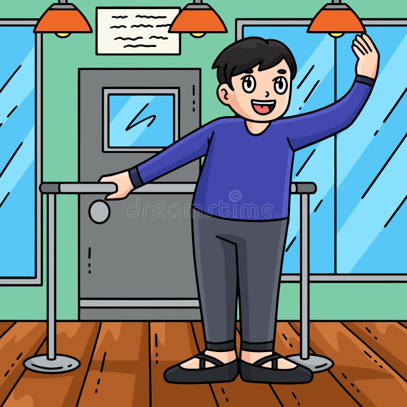 Danseur Practicing Ballet Bar Stock Illustrations – 5 Danseur ...