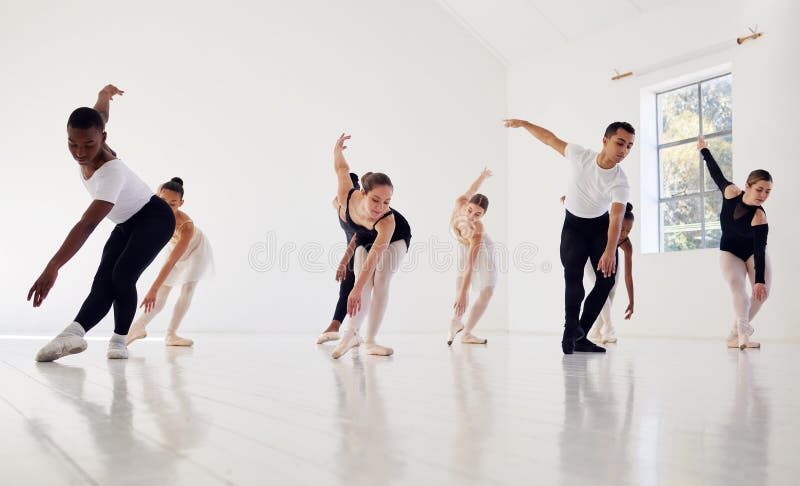 Ballet, Group and Dance Class with Routine, Exercise and Training for ...