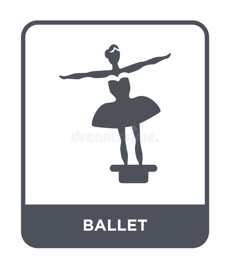 Ballet Icon in Trendy Design Style. Ballet Icon Isolated on White ...
