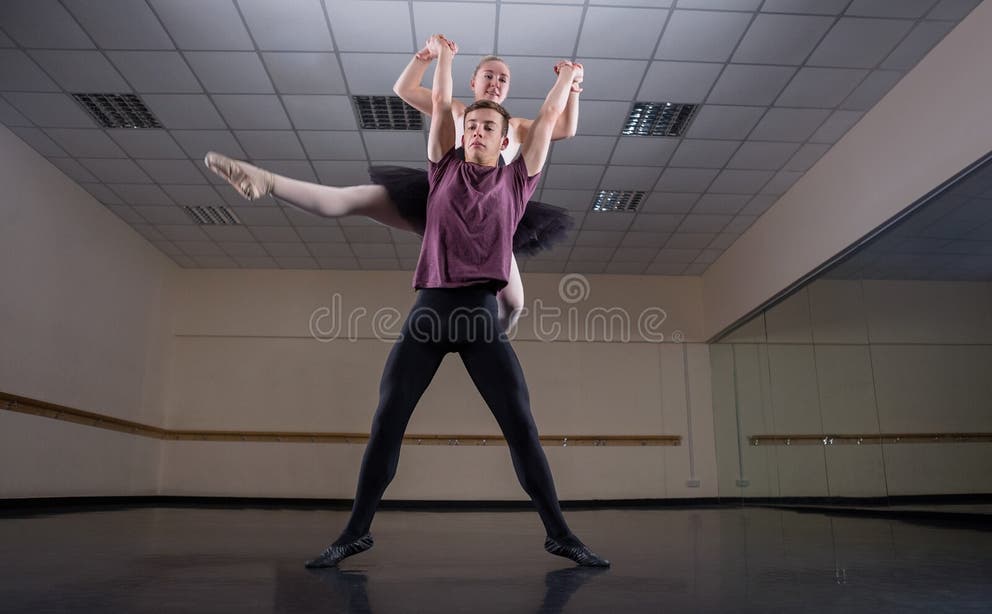 Ballet Partners Dancing Gracefully Together Stock Image - Image of ...