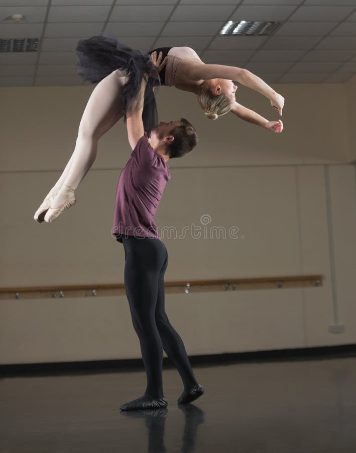 Ballet Partners Dancing Gracefully Together Stock Image - Image of ...