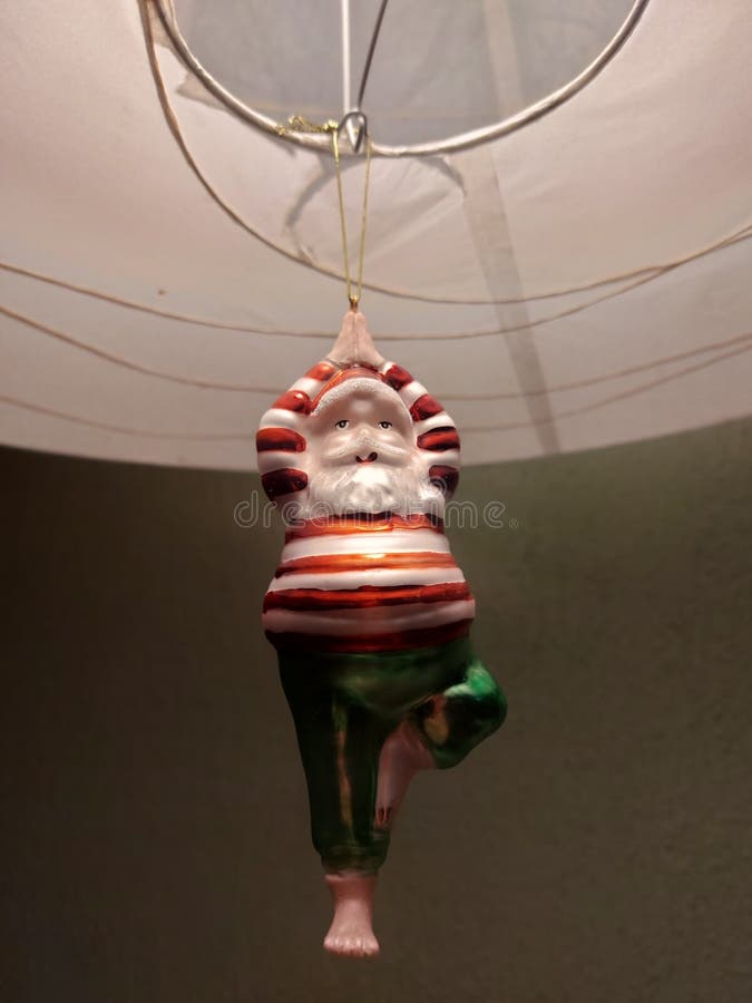 Ballet Santa Figure Hanging Under Paper Lighting Stock Photo - Image of ...