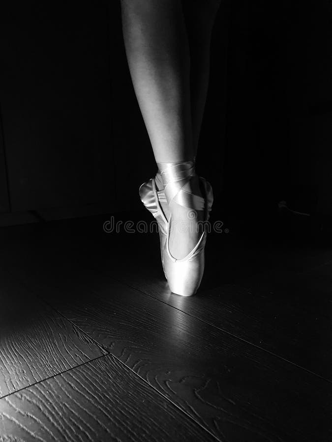 Ballet Shoes Black and White Stock Image - Image of ballet, light ...