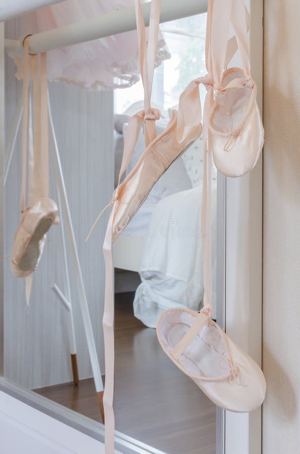 Ballet shoes hang on bar stock image. Image of elegant - 50515751
