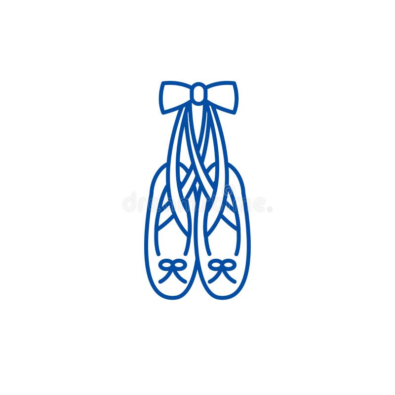 Ballet Pointe Shoes Vector Line Icon, Linear Concept, Outline Sign ... Ballet Pointe Shoes Vector Line Icon, Linear Concept, Outline Sign ...
