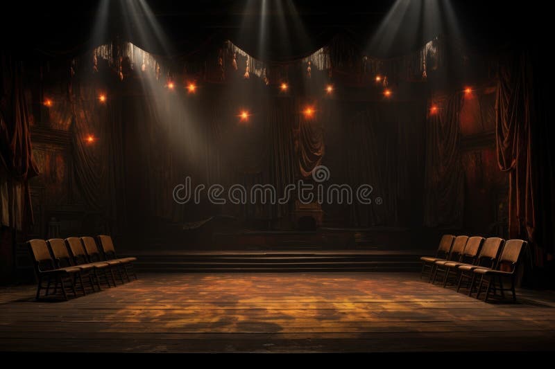 Ballet Stage with Spotlight and Empty Seats Stock Photo - Image of ...
