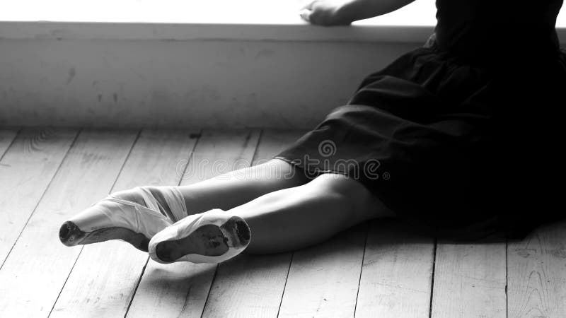 Ballet Woman Resting on the Floor. Stock Footage - Video of artist ...
