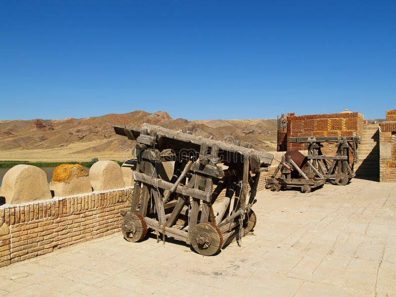 Ballista Mounted on the Wall Stock Image - Image of antique, trebuchet ...