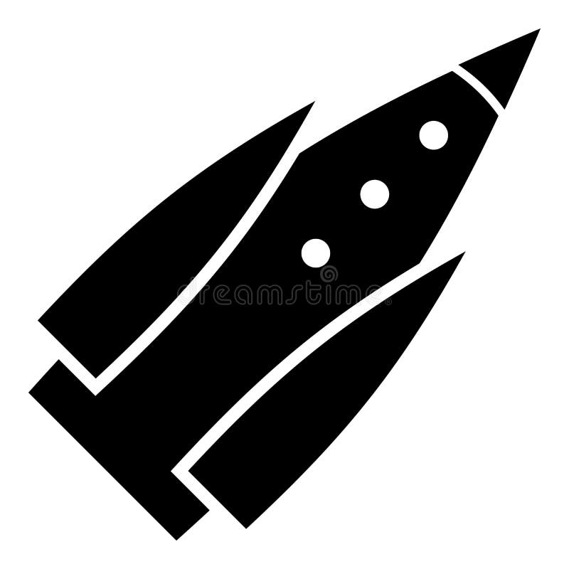 Ballistic Rocket Icon, Simple Style Stock Vector - Illustration of ...