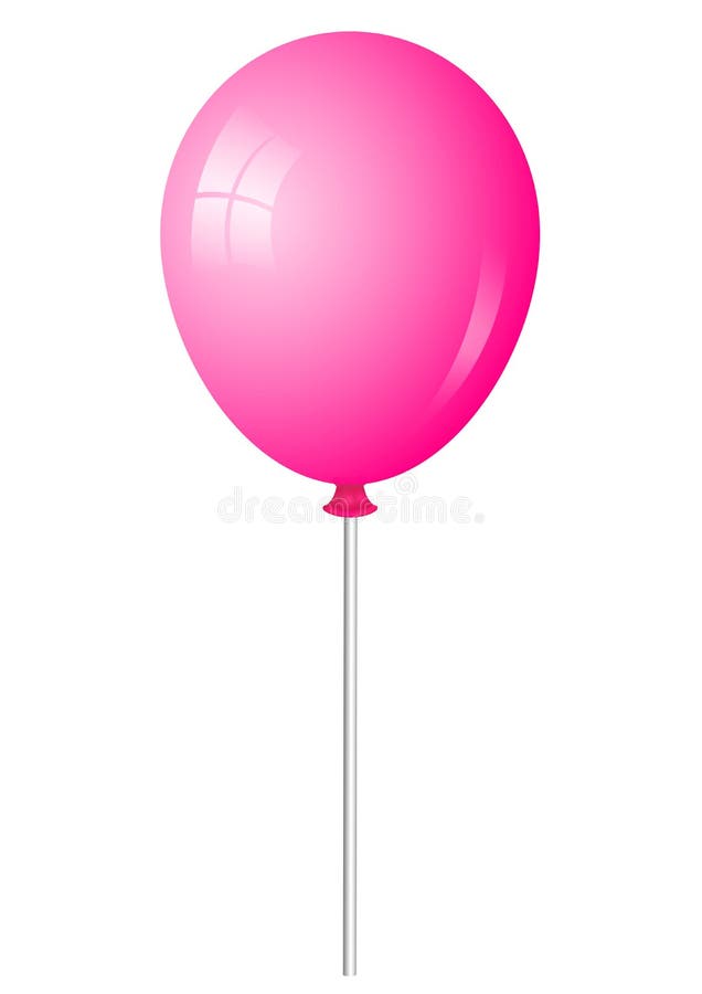 Ballon Rose Pour L'anniversaire Photo stock - Image du isolement, image ...
