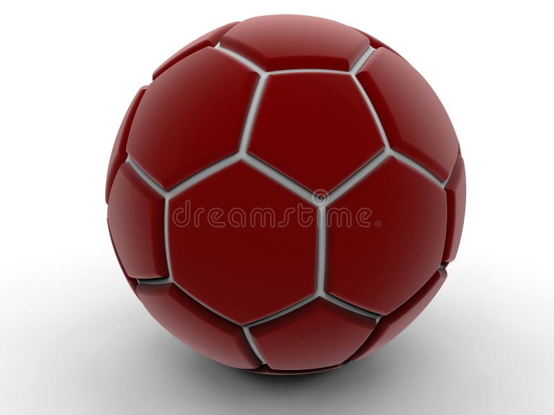 Ballon de football rouge illustration stock. Illustration du ...