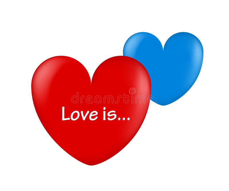Ballon Hearts Red and Blue Love is Stock Vector - Illustration of ...