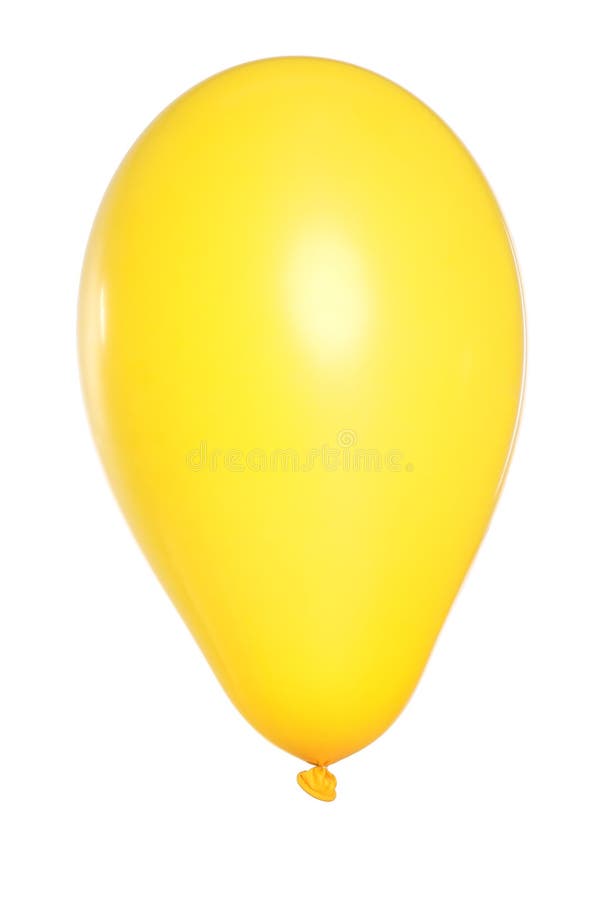 Ballon Jaune Sur Le Fond Blanc Image stock - Image du coloré ...